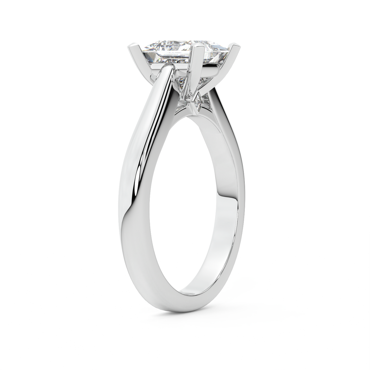Tapered Shank Princess Diamond Engagement Ring – Jianna Jewelers